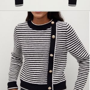 Mango | Sweaters | Mango Stripped Sweater With Golden Buttons Size S ...